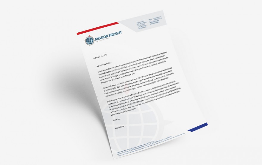 Letterhead – Mission Freight – Dutchon